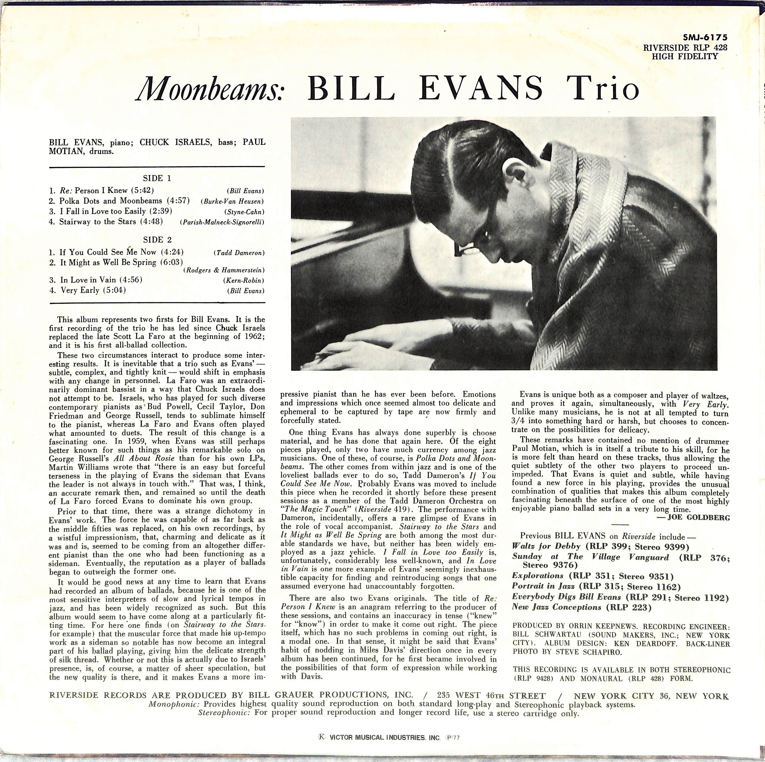 Moon Beams by Bill Evans Trio, The | PosseCut.com