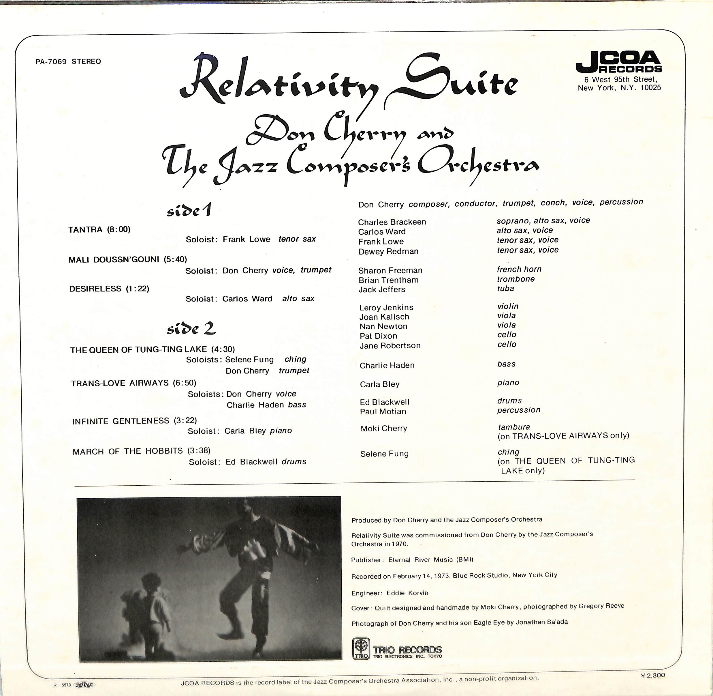 Relativity Suite by Don Cherry & Jazz Composer's Orchestra, The ...