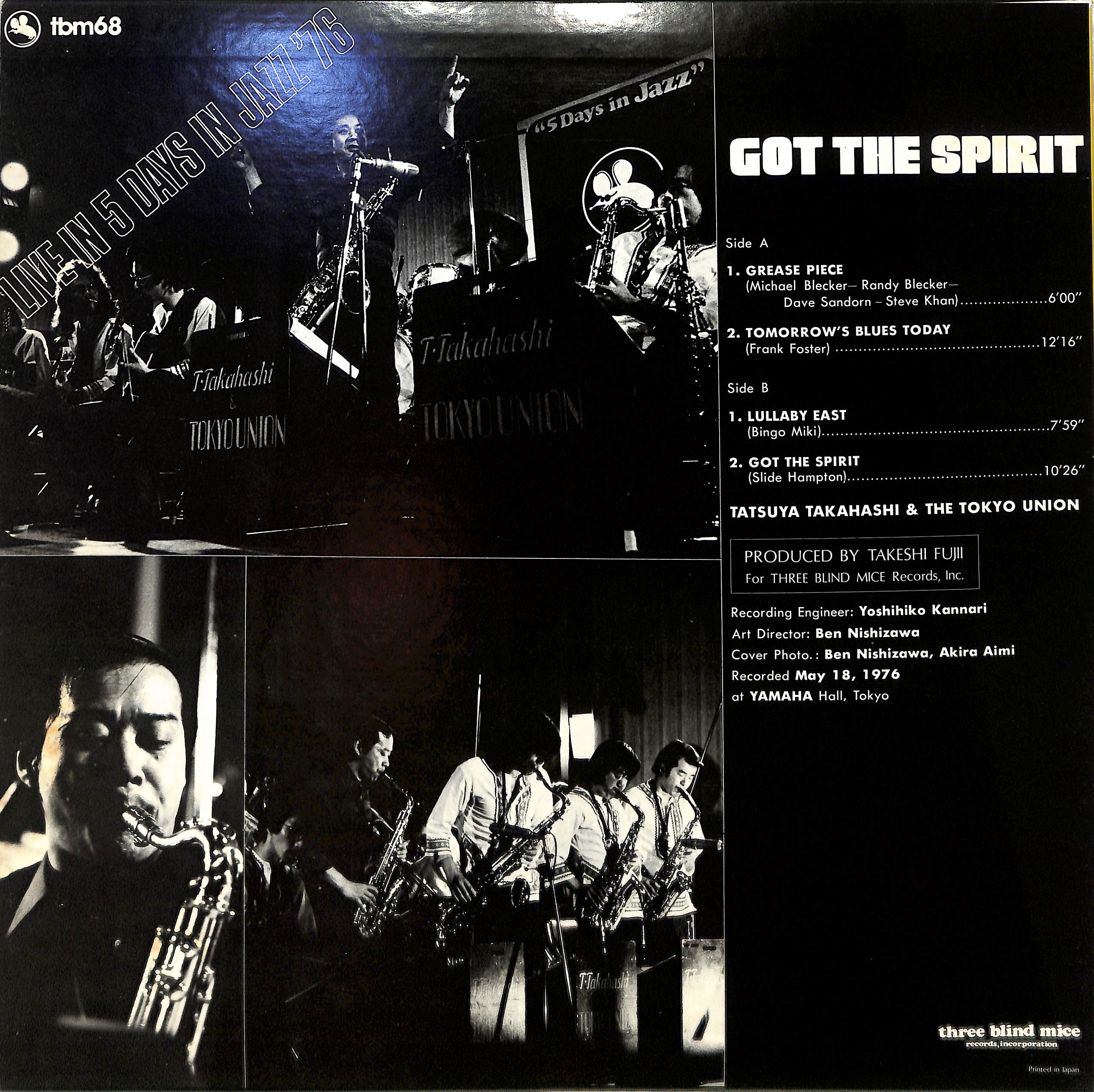 Got The Spirit by Tatsuya Takahashi & Tokyo Union | PosseCut.com