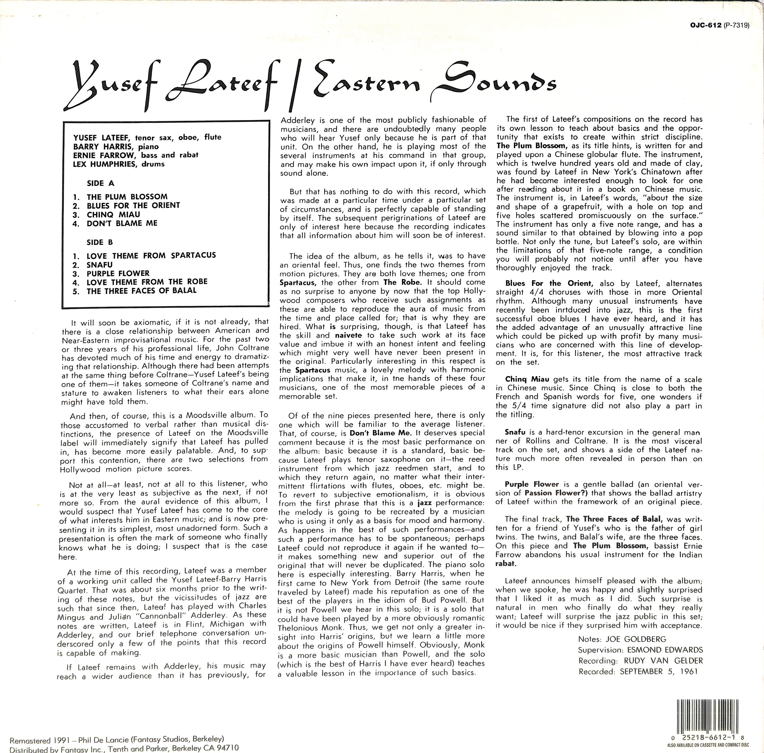 Eastern Sounds by Yusef Lateef | PosseCut.com